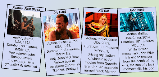 Legendary action movies Android App