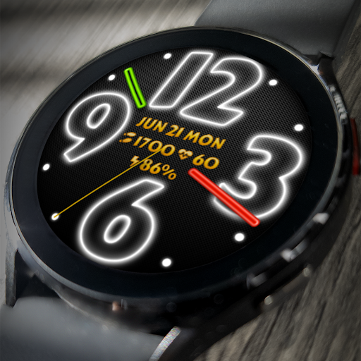 Analog Neon Watch Face FLW011 for PC / Mac / Windows 11,10,8,7 - Free ...