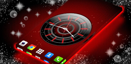 New 2021 Red Clock Live Wallpaper Android App