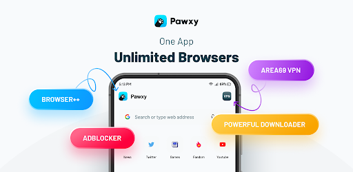 Pawxy - Private VPN Browser Android App