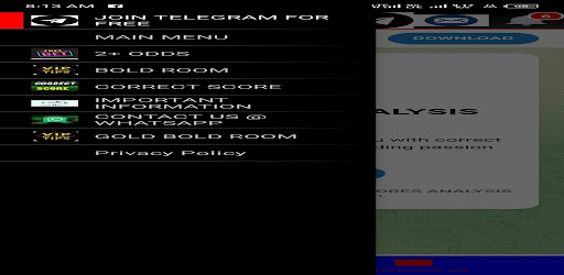 Live correct scores Android App