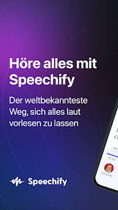 Speechify: KI-Vorlese-App – Apps bei Google Play