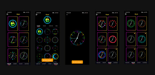 Neon Clock Wallpaper Android App