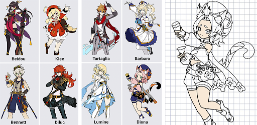 How to draw Genshin Impact Android App