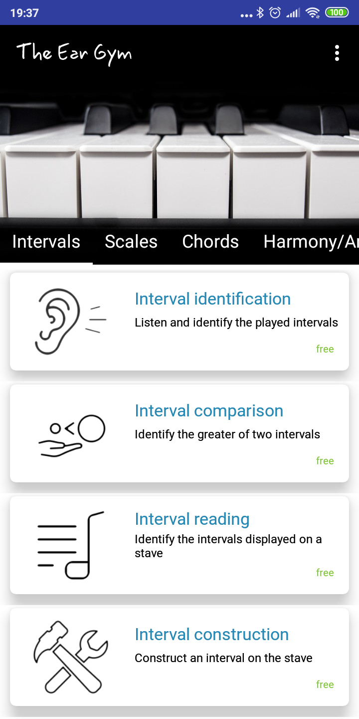 The Ear Gym - Ear training - Ứng dụng android