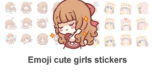 Emoji Cute girls Stickers Android App