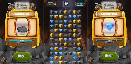 Grand Mining 2021 - Match diamonds and mine jewels