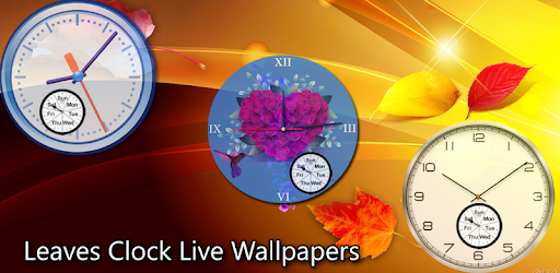 Leaves Analog Clock Live Wallp Android App