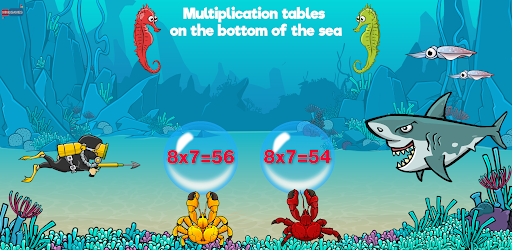 Multiplication tables on the bottom of the sea Android App