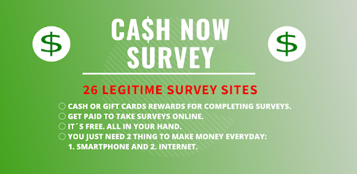Cash Now Survey - Paid Online Surveys Android App