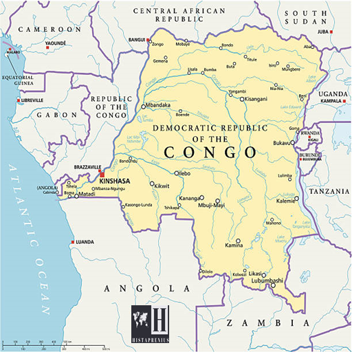 Map of DR Congo for PC / Mac / Windows 11,10,8,7 - Free Download ...