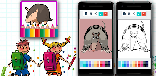 Coloring Animal Game Armadillo Android App