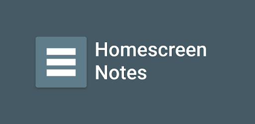 Homescreen Notes Android App
