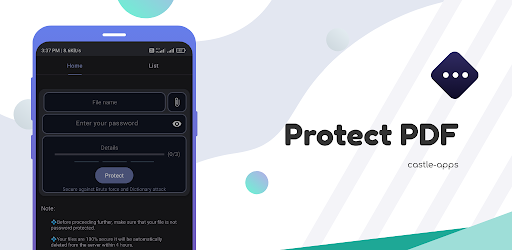 Protect PDF Android App