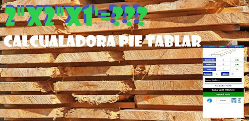 Calculador Madera Pie tablar PRO Android App