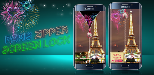 Paris Zipper Lock Screen Android App