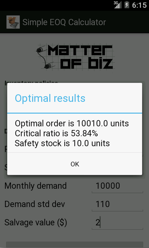 Simple Inventory Calculator