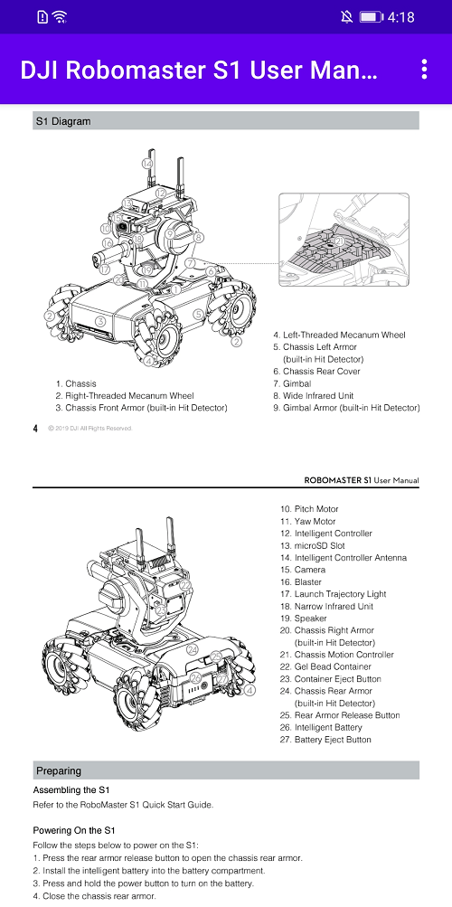 Baixe a versão Android de DJI Robomaster S1 User Manual APK