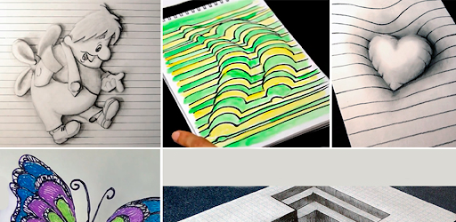 How to draw 3d drawings step by step Android App